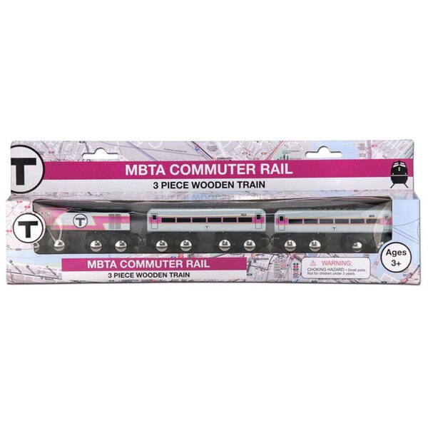MBTA Commuter Rail Toy Train | MBTA Wooden Model Train